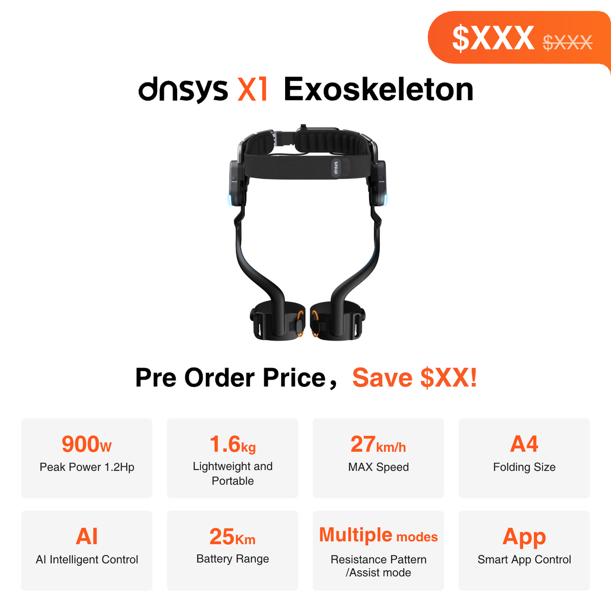 Dnsys X1 Exoskeleton: Every Step Is A Leap Forward——Carbon, Carbon Pro
